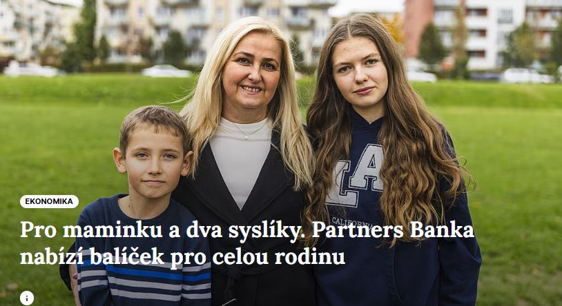 Pro maminku a dva syslíky. Partners Banka nabízí balíček pro celou rodinu. - Partners Banka